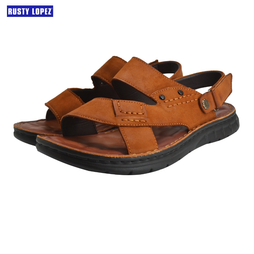 Rusty Lopez Men's Leather Sandals (Adam) | Shopee Philippines