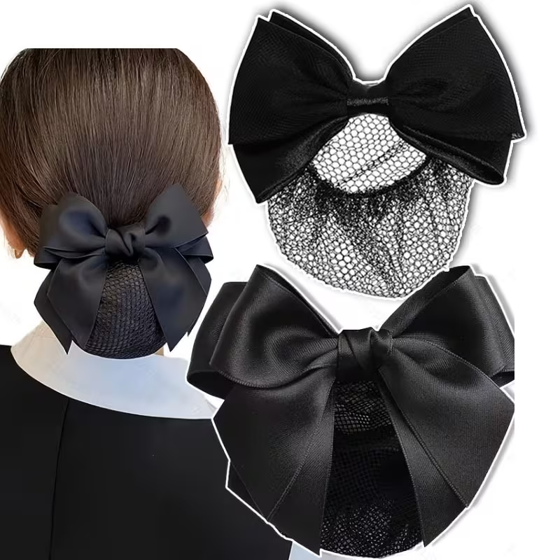 High quality Hair Net clip ribbon for office work clip with net ribbon ...