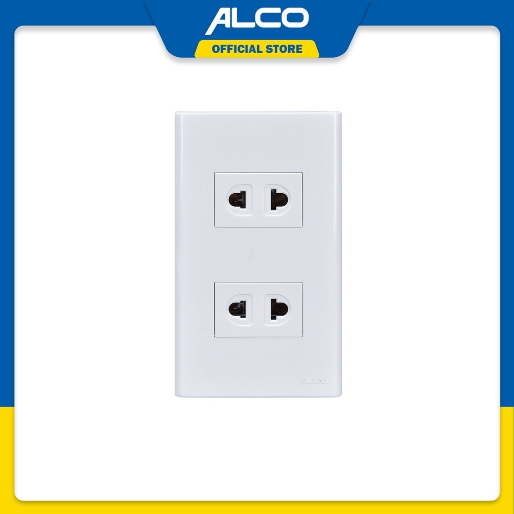 ALCO AC4002-WS 2 Gang Universal Outlet Set - 16A 250V (Wide Series ...
