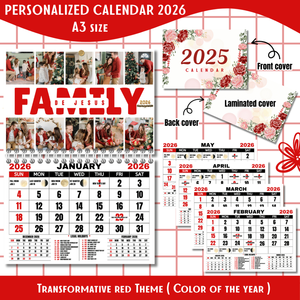 ARMAS Personalized Calendar 2026 – Custom A3 Wall Calendar - Laminated ...