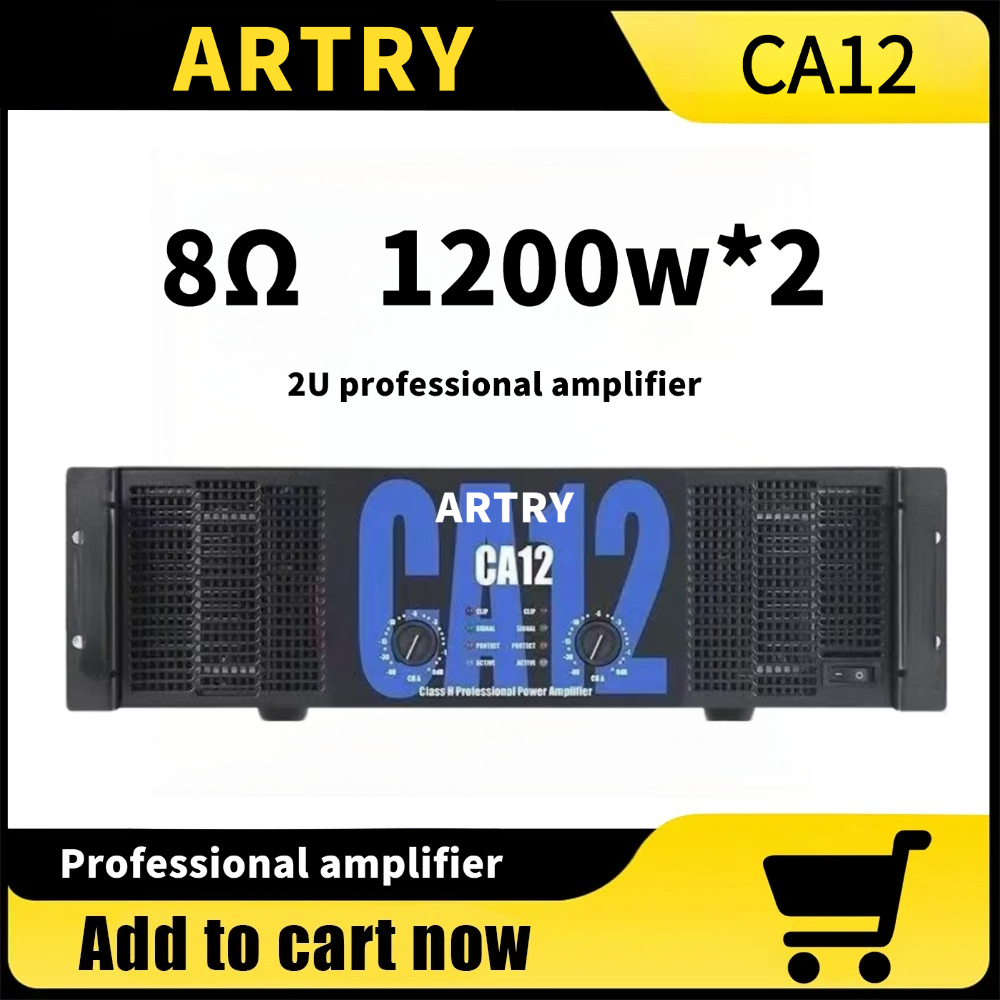 ARTRY CA12 Professional amplifier, two channels, 1200W high-power 8 ...