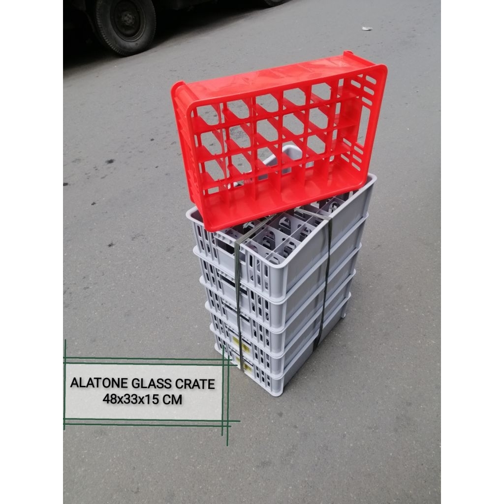 10 pcs alatone catering glass crate rack organizer with divider heavy ...