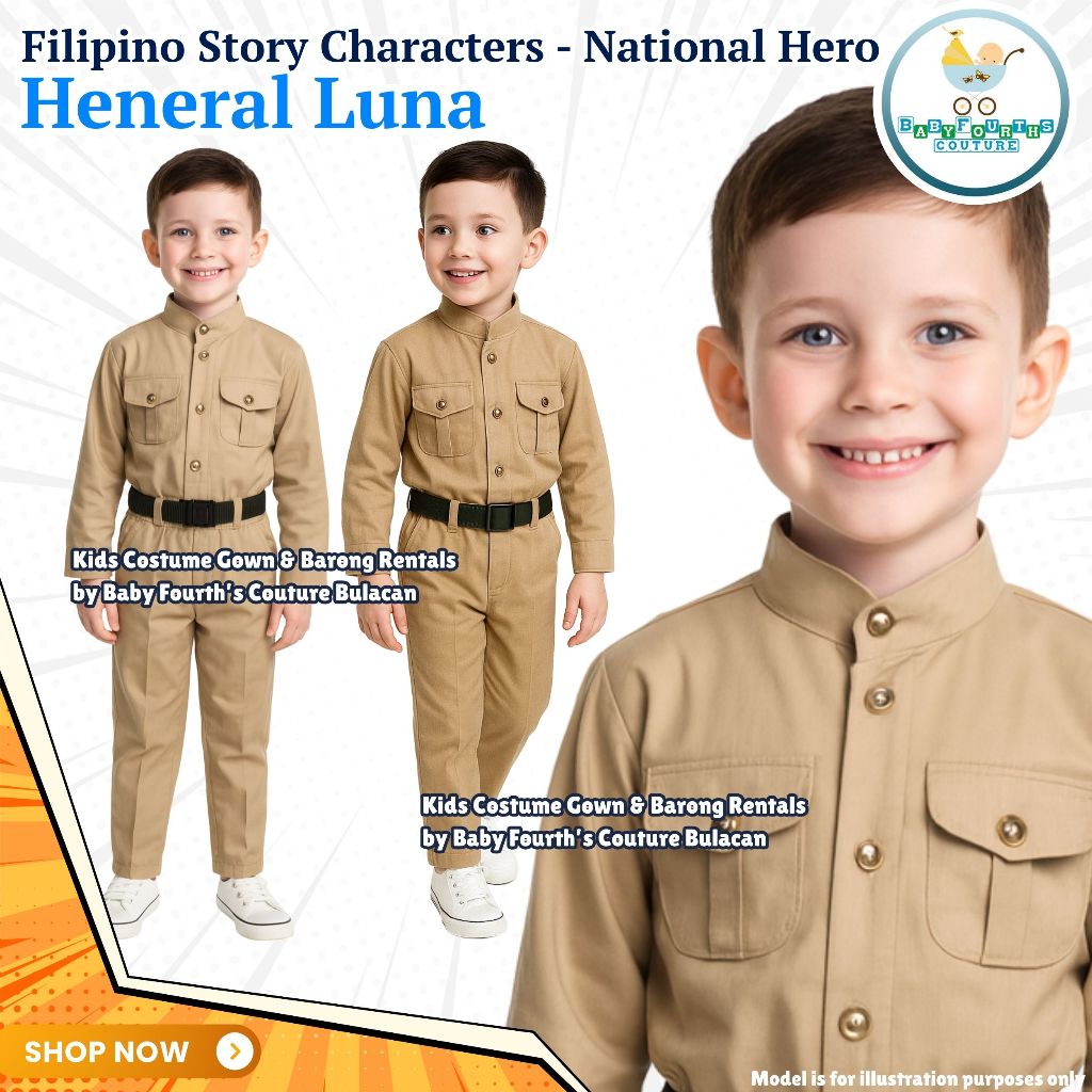 Filipino Story Characters National Hero Heneral Luna Terno Kids for ...
