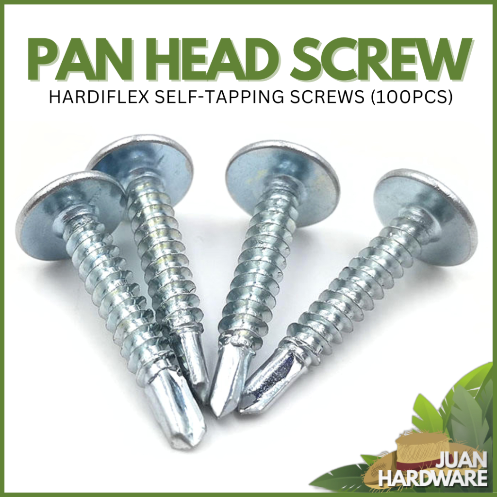 Pan Head Screw Metal (100PCS) Hardiflex Self-tapping Screws with a ...