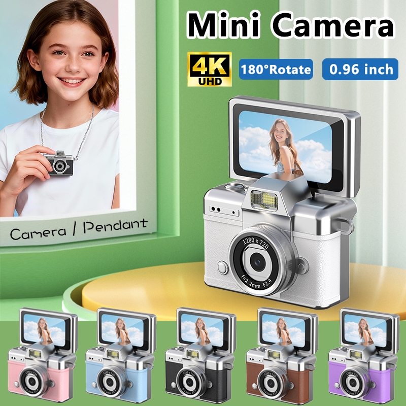 Mini Keychain Camera Retro 180° Flip Screen Thumb Digital Cameras ...