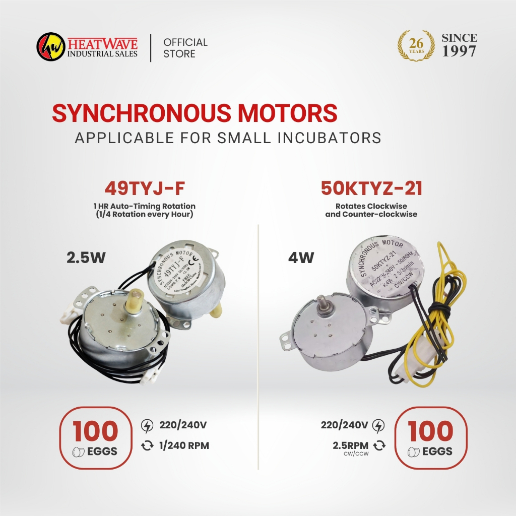 Synchronous Motor 2.5W 4W Turning Motor for Small Incubators 220V Egg ...