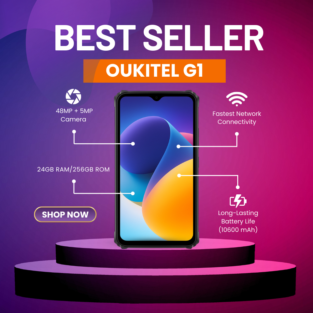 OUKITEL G1 24GB RAM 256GB ROM | 10600mAh | Gaming Phone IP68/IP69K ...