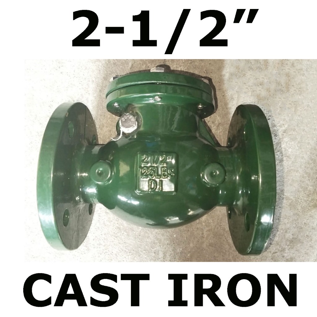 GENERIC CAST IRON CHECK VALVE 2-1/2" X 125# X 200WOG FLANGE TYPE == CI ...