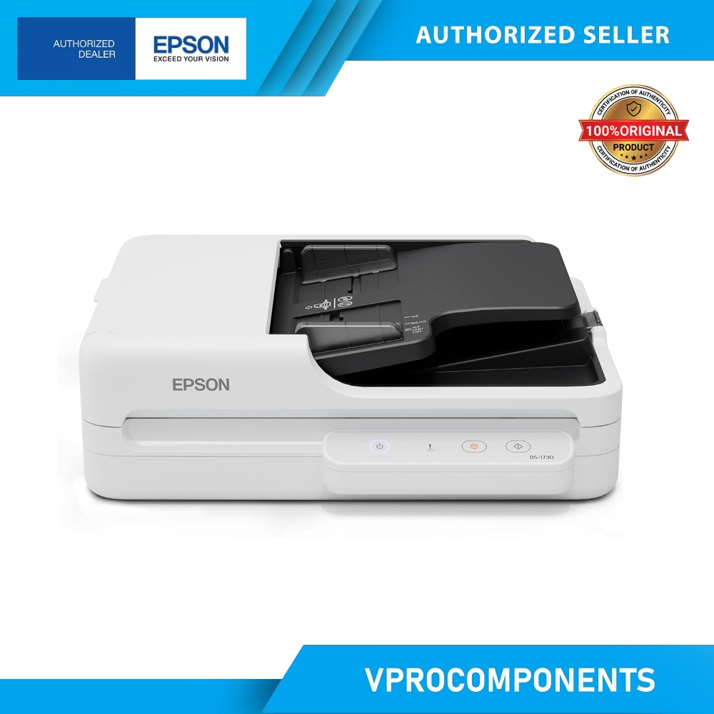 Epson DS-1730 Flatbed Color Duplex Document Scanner with Auto Document ...