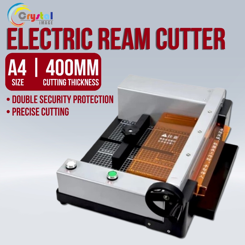 Officom Electric Ream Cutter Heavy Duty A4 Desktop Guillotine 40mm ...