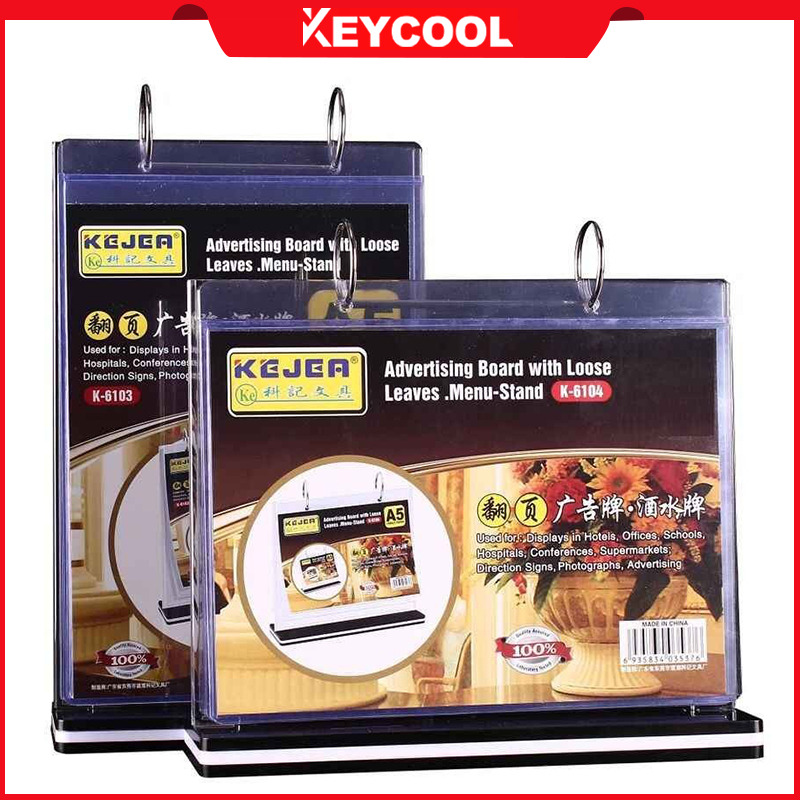 Keycool Restaurant Menu Display A4 Size Shop Promos Acrylic 6 Pages ...