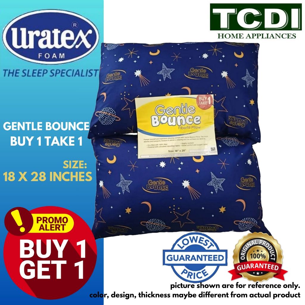 URATEX GENTLE BOUNCE BUY1 TAKE 1 FIBER PILLOW (100% ORIGINAL URATEX ...