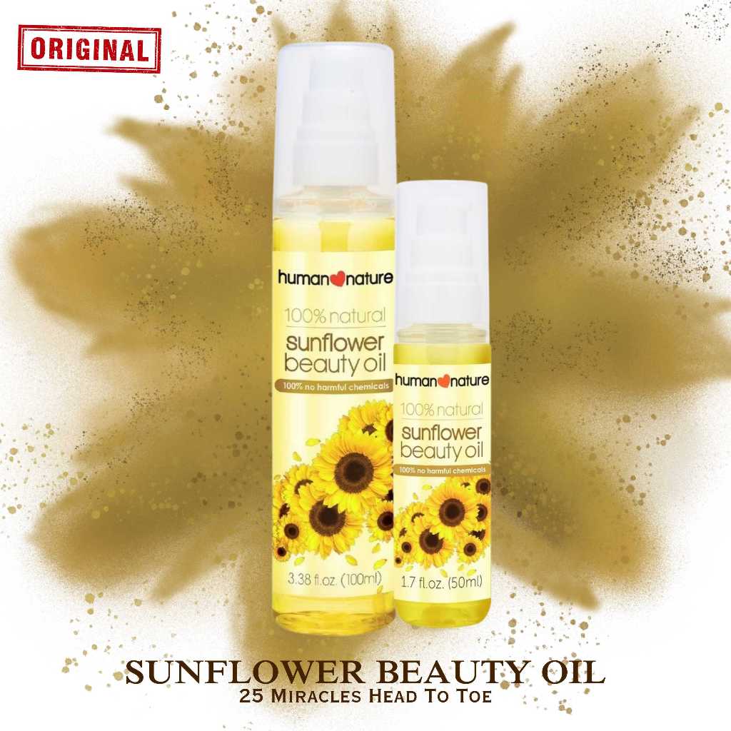 Human Nature Sunflower Beauty Oil 100% Natural 100ml & 50ml | SkinGlow ...