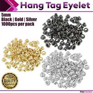 1000pcs 5mm Hand Tag Eyelet Pack Black | Gold | Silver Strong Metal ...