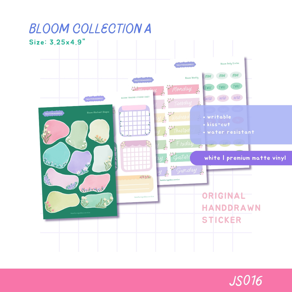 Bloom Sticker Sheet Collection | for planners, journals and notebook ...