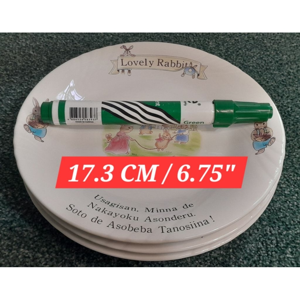 Vtg.Royal Lovely Rabbit Ceramic Cake Plates Kamishibai Rabbit Story ...