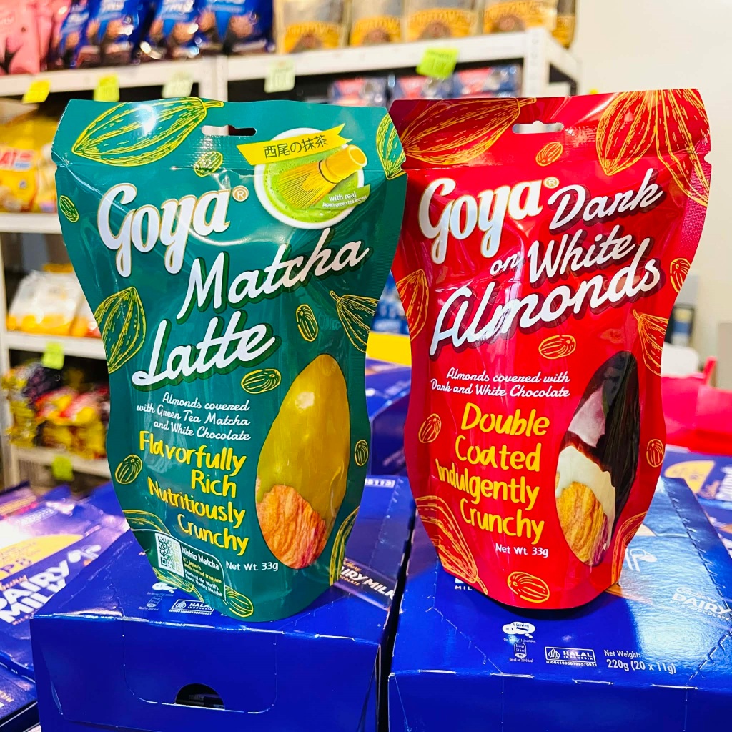 Goya Chocolate Almonds (Dark on White / Matcha Latte) BUNDLE OF 2 ...