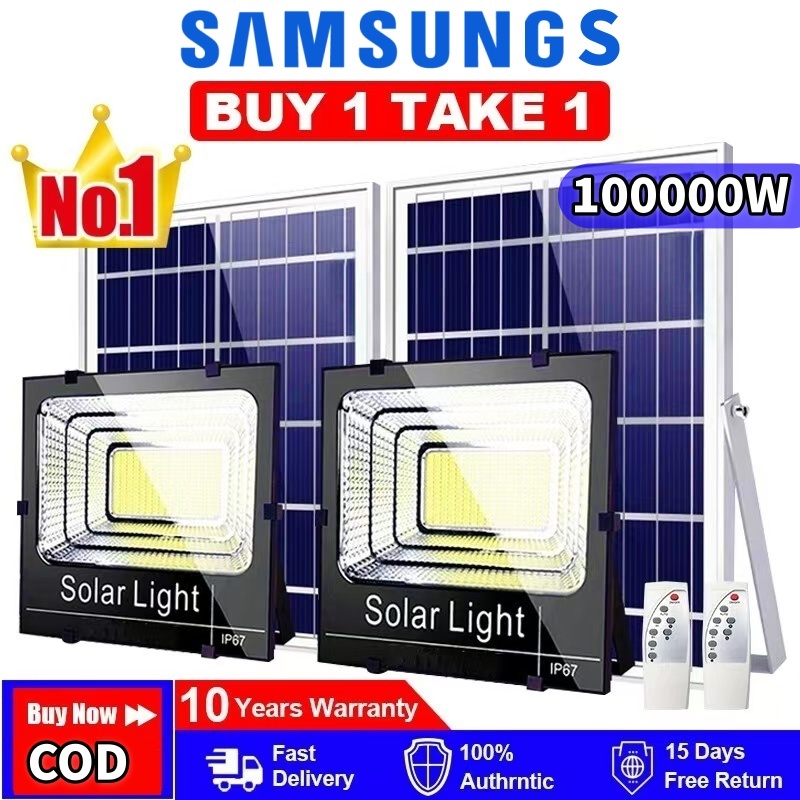 SAMSUNGS 100000W BUY1TAKE1 Solar light outdoor waterproof IP67 solar ...