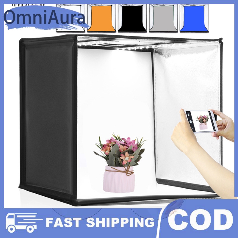 45/65cm Studio Soft Box LED Light box with Backdrop Photo box Studio ...