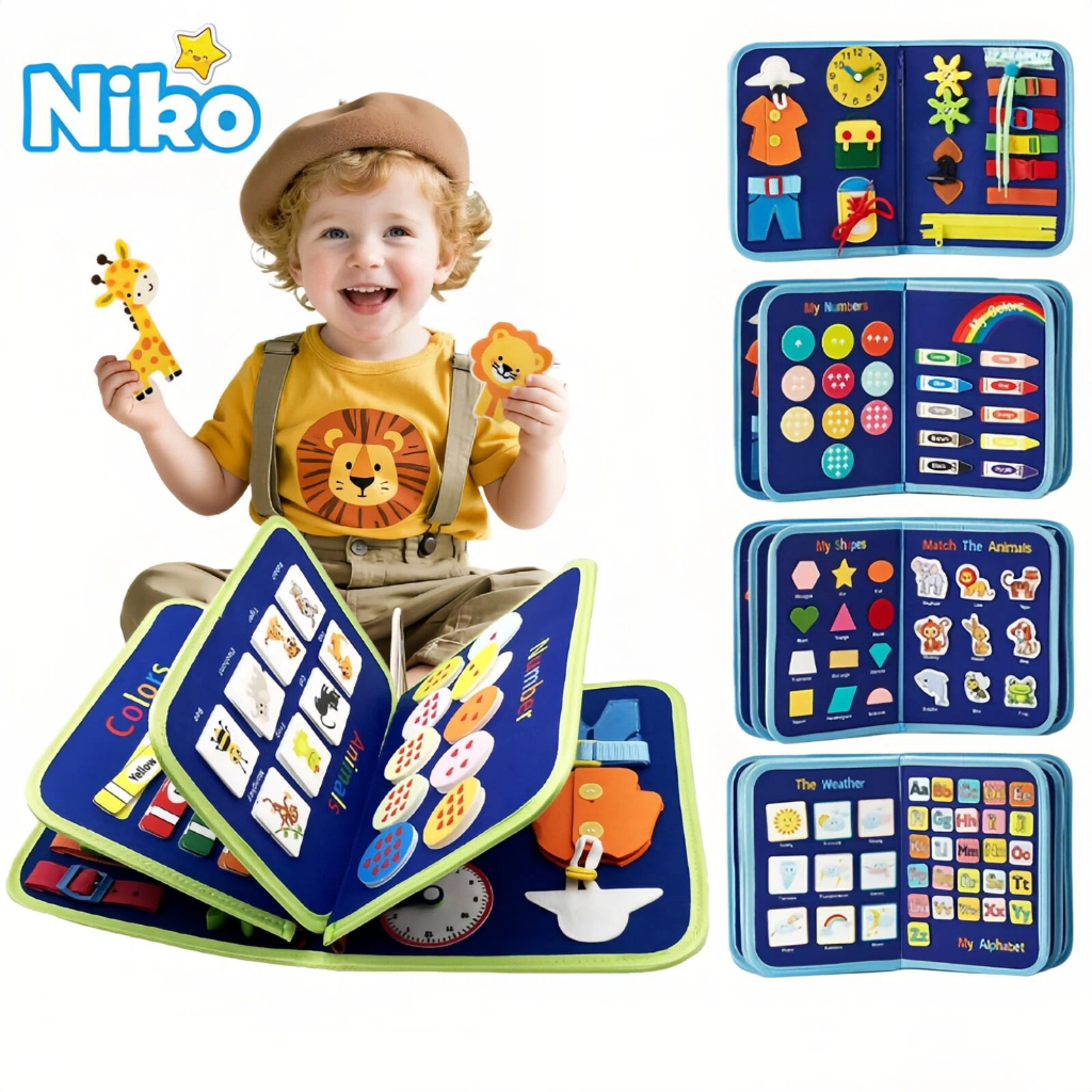 NIKO Busy Board Montessori Toy Early Educational Toys Learning Toys ...