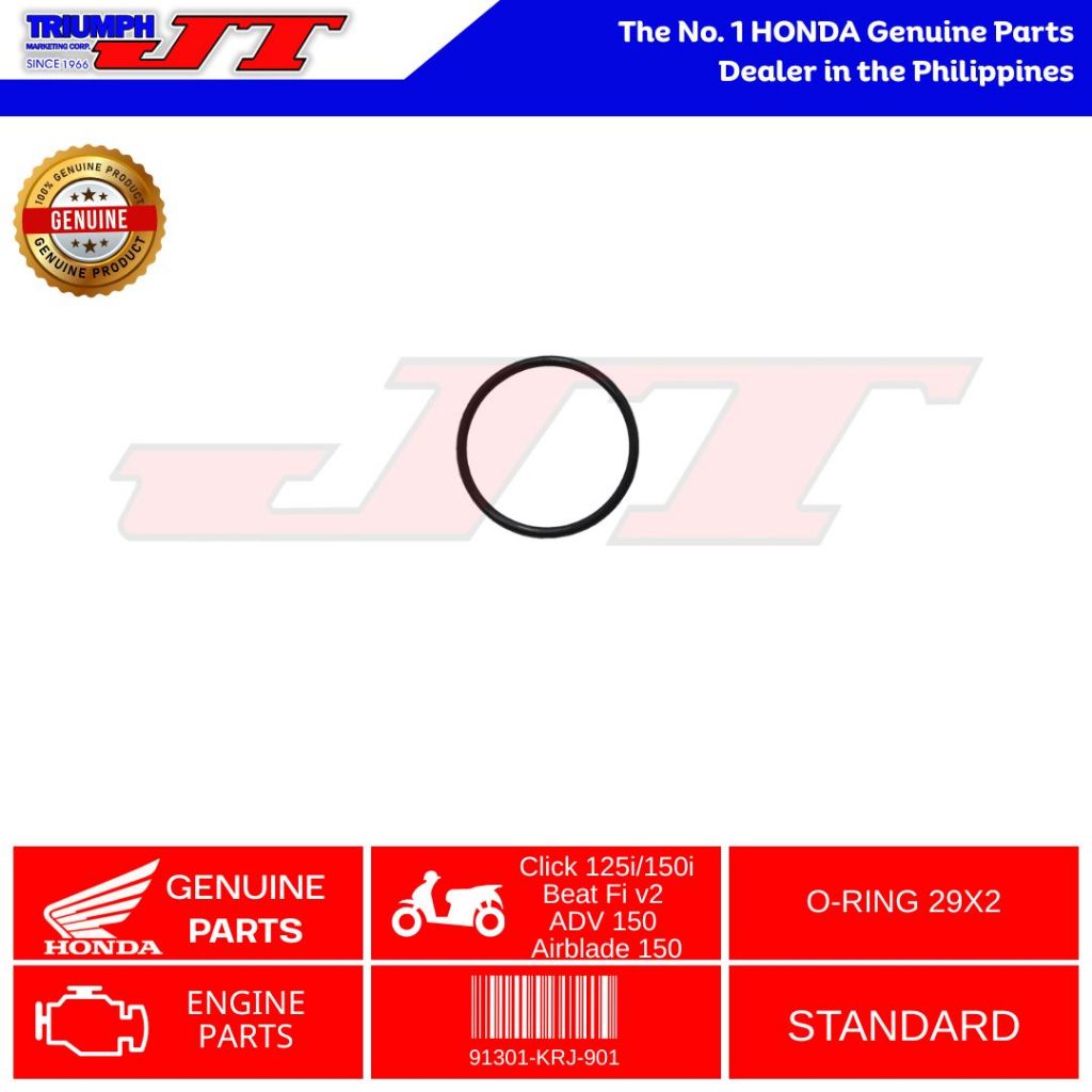 HONDA GENUINE Click 125i/150i Beat Fi v2 ADV 150 Airblade 150 O-RING ...