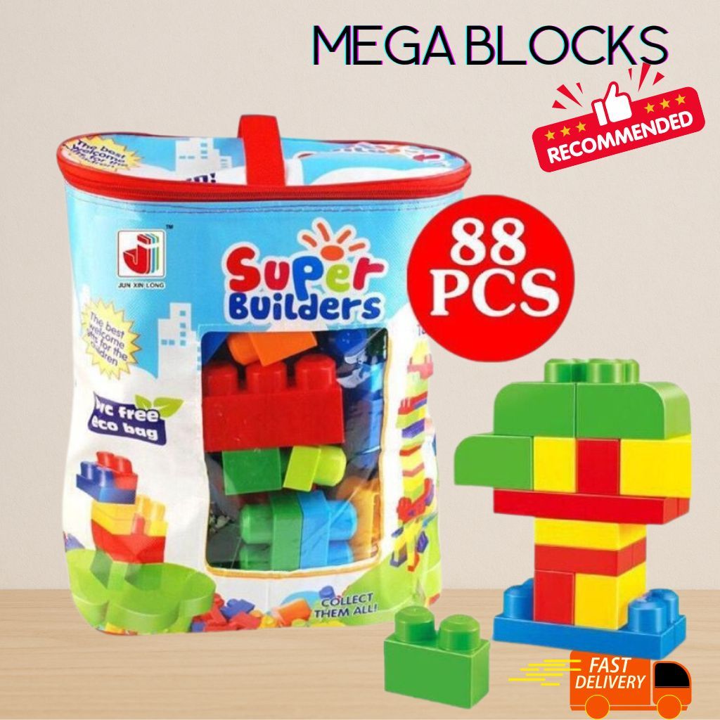 Jumbo Mega Building Blocks Toy – Big Size Educational Bricks for Kids ...