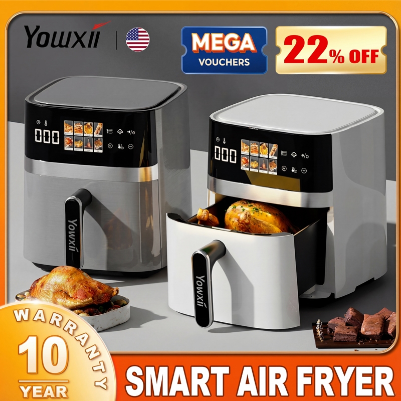 Yowxii LED Air Fryer Touchscreen 7L 9L Oil-Free Microwave Oven Large ...