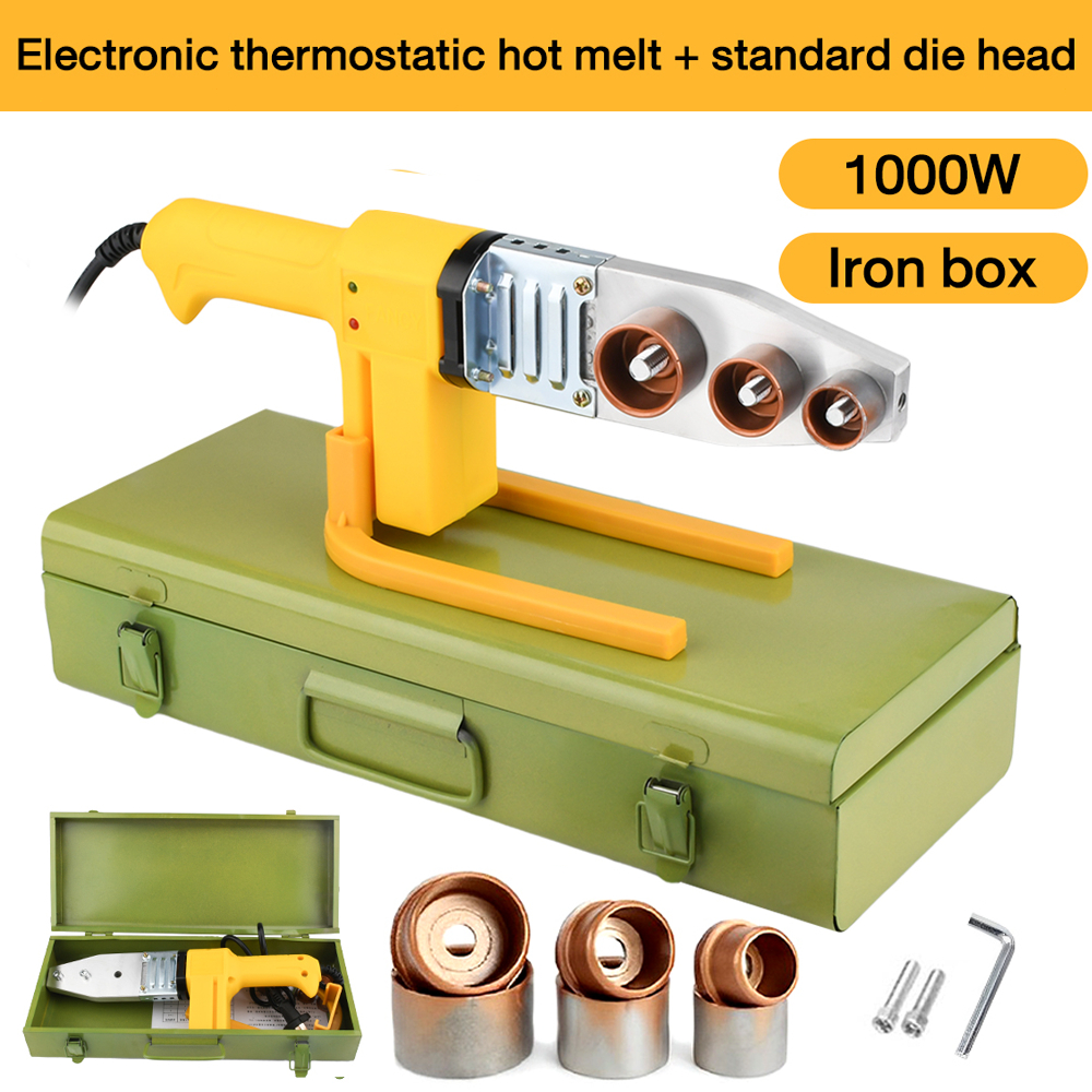 【Free CUTTER+Iron Case】1000W PPR Heater Plastic Pipes fusion Machine ...