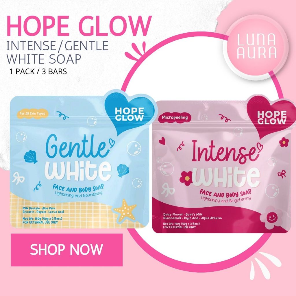 Luna Aura Hope Glow Soap Intense White and Gentle White Soap Per Pack ...