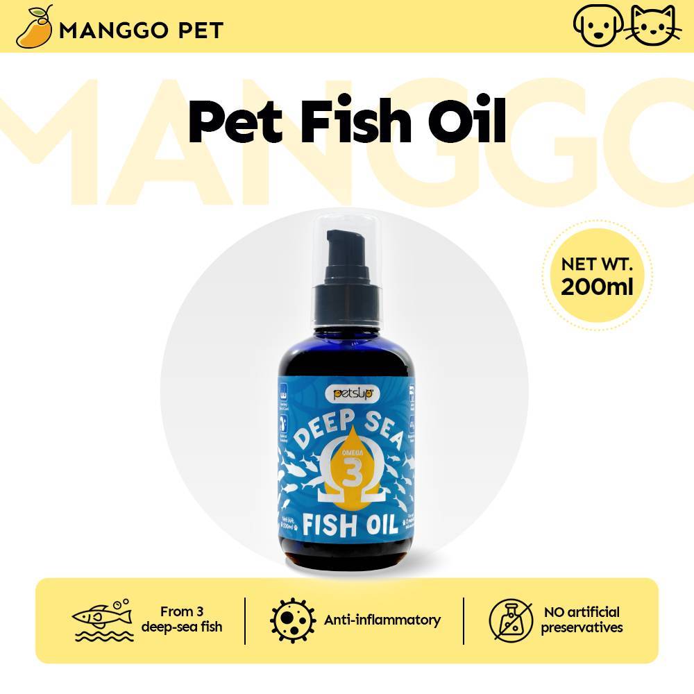 Petsup Premium Salmon Fish Oil for Pets Healthy 200ml Omega-3 Skin Coat ...