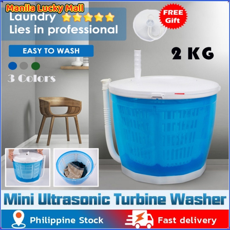 Manual Hand Crank Mini Washing Machine Portable Non-Electric Laundry ...