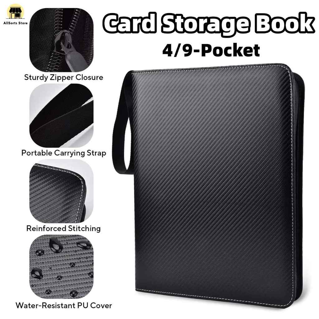 Card Collecting Binder PU Trading Card Collector Binder 4/9-Pocket ...