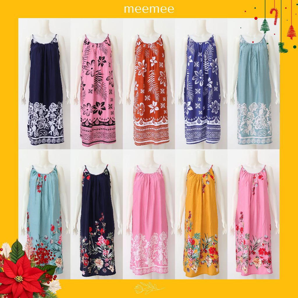 Meemee Ladies Challis Long Strap Duster (Freesize) | Shopee Philippines