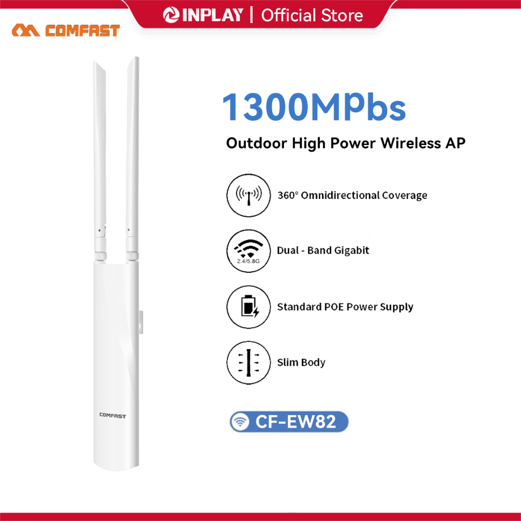 Comfast EW82 1300Mbps Outdoor High Power Wireless AP Dual Band 5.8GHz ...
