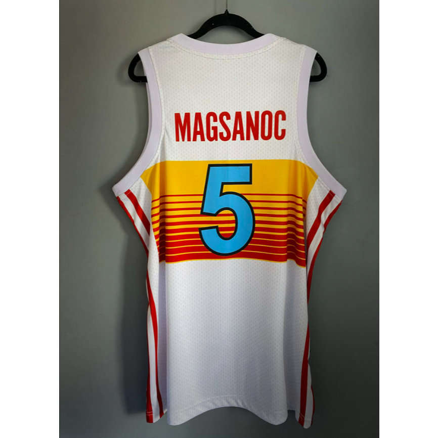PBA RETRO FORMULA SHELL MAGSANO #5 & PARAS #14 (WHITE) | Shopee Philippines