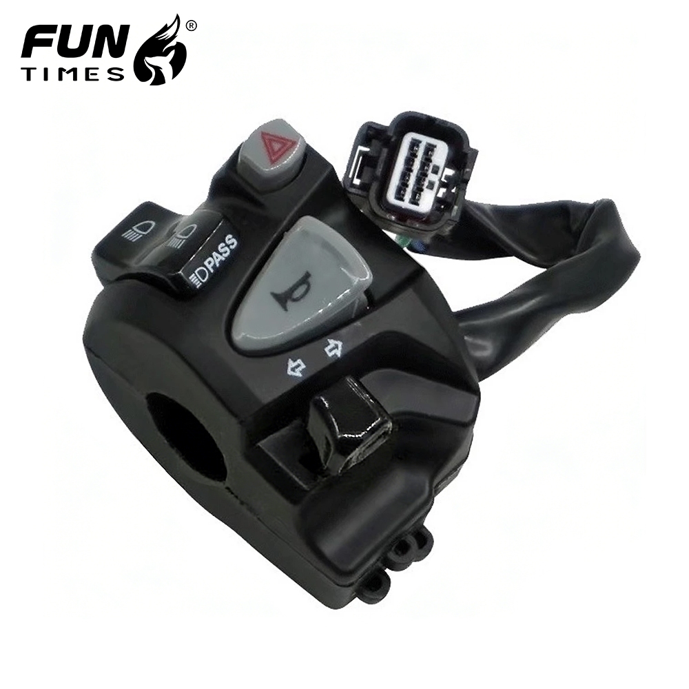 FUNTIMES Motorcycle Handle Switch with Hazard Light Suitable for Honda ...