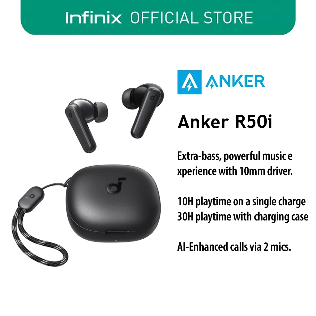 Soundcore by Anker R50i True Wireless Earbuds, Big Bass, Bluetooth 5.3 ...