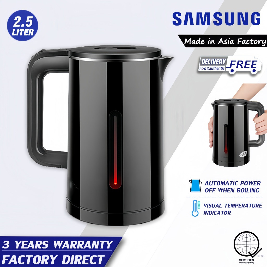 [3 Years Warranty] Electric Kettle heavy duty 2.5L Temperature display ...