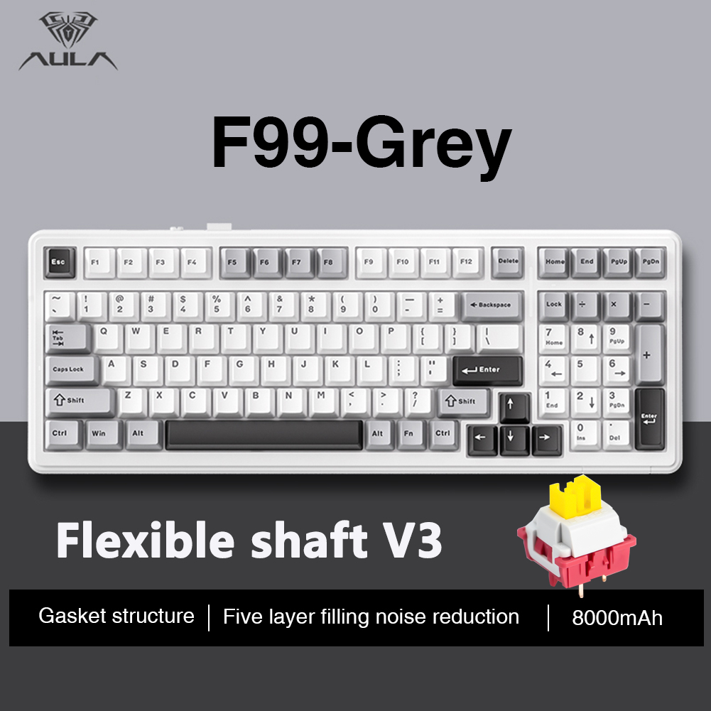 【FLASH SALE】AULA F99 Pro Mechanical Keyboard – DIY Friendly 99-Key ...