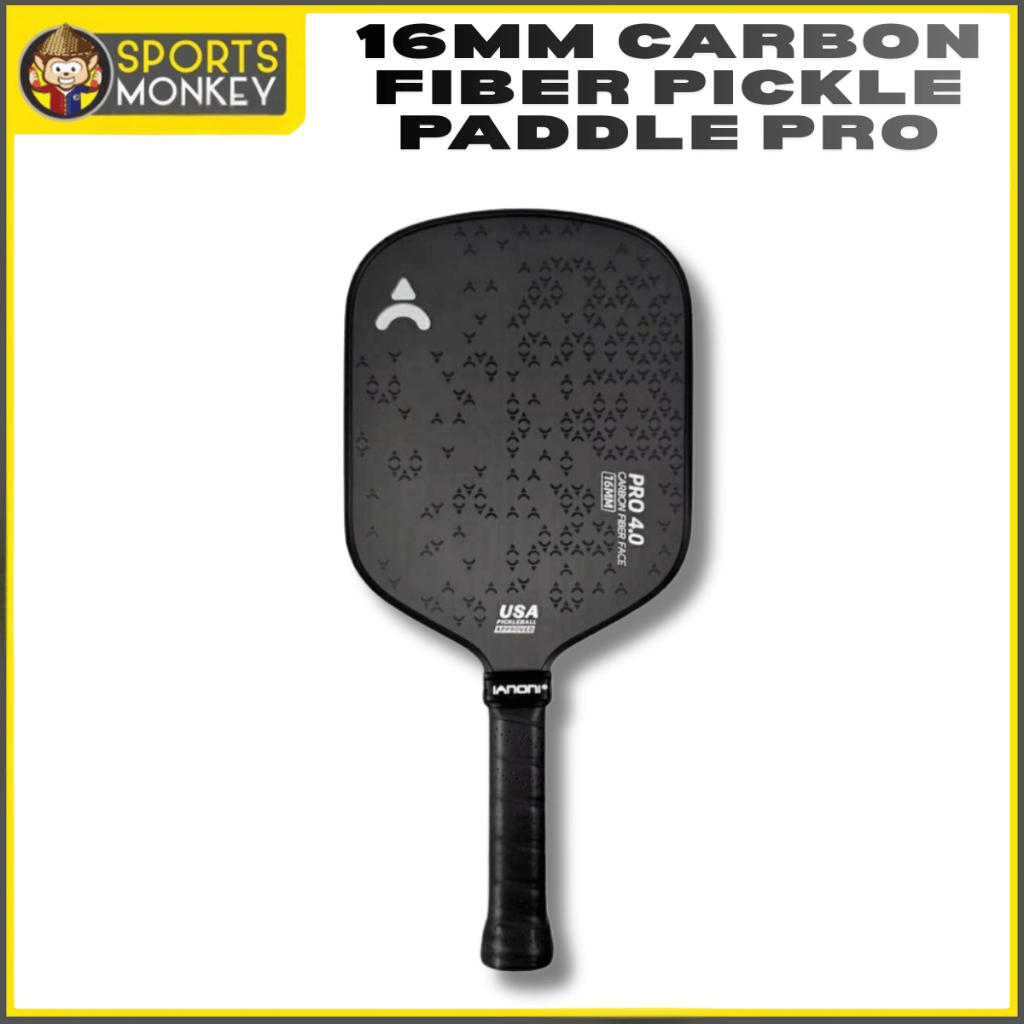 SPORTSMONKEY 16mm Pro Series Pickleball Paddle Carbon Fiber | Premium ...