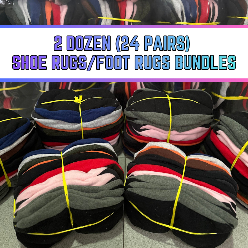 2 Dozen (24 Pairs) Shoe Rugs | Foot Rugs | Shoe Covers | Adult & Kids ...