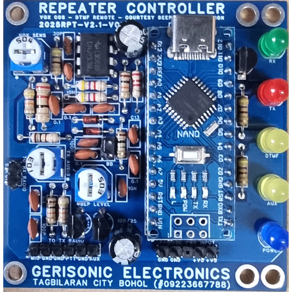 DIY VOX TYPE REPEATER CONTROLLER MODULE WITH REMOTE DTMF FUNCTION AND ...