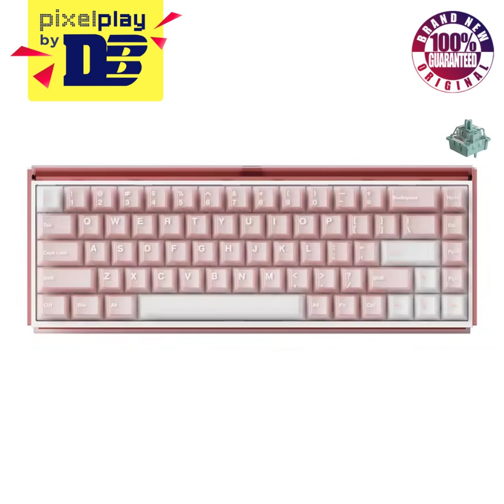 Akko Ray68 RGB Wired Mechanical Keyboard (Misty Pink & White) (Akko ...