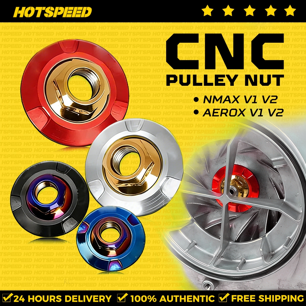 HOTSPEED Racing Pulley Nut with CNC Stainless Steel for Yamaha NMAX V1 ...