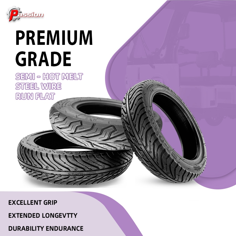 Tubeless Tires for Scooters 3.00-10 & 3.50-8, Semi Slick, Steel Wire ...