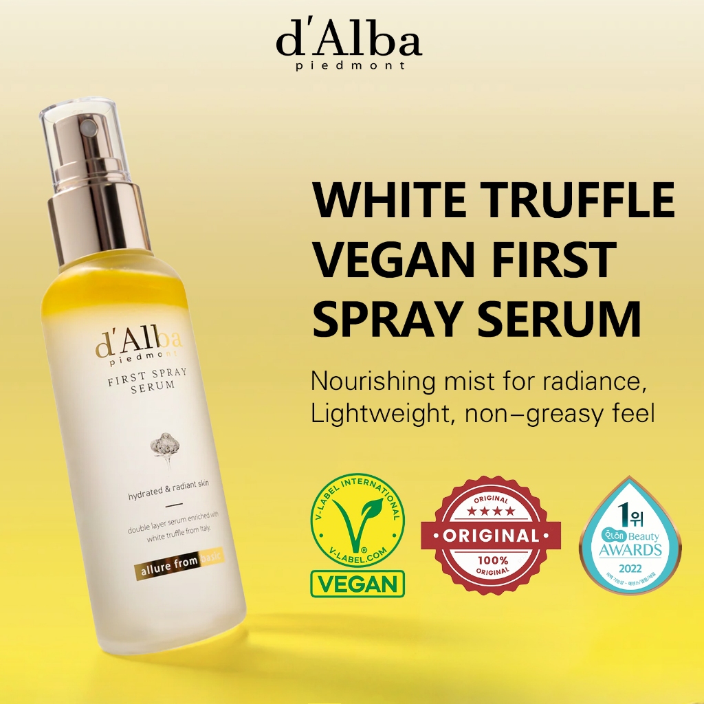 d'Alba White Truffle First Spray Serum 100ml, Vegan, Premium Mist Serum ...
