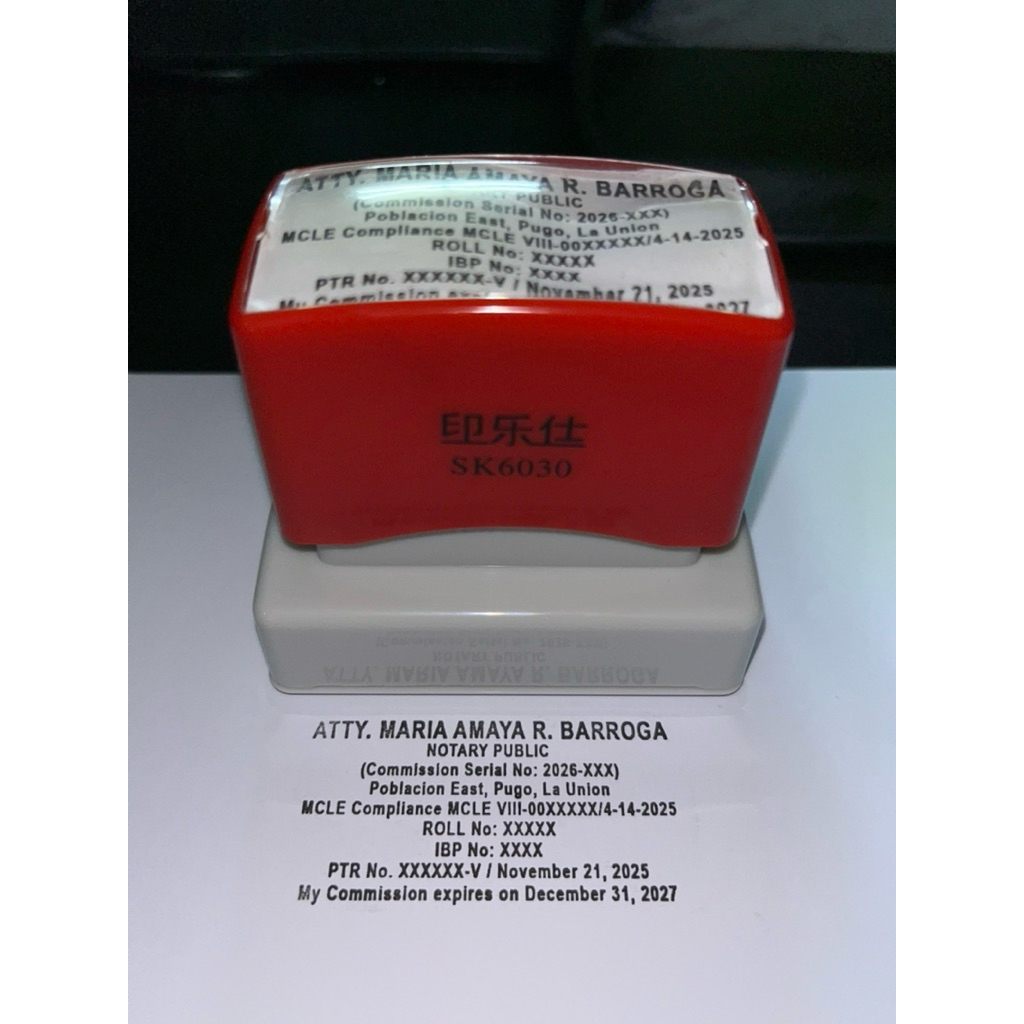 PERSONALIZED SELF INKING STAMP SK6030 free layout | Shopee Philippines