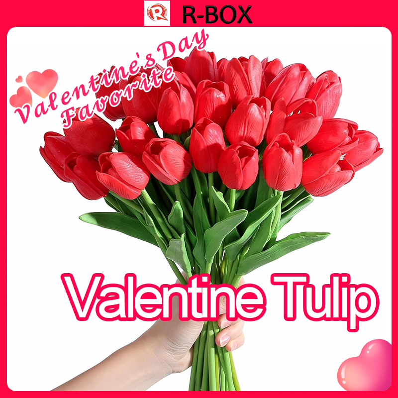 【COD】Valentine‘Day 12PCS Artificial Tulip Flower Fake Flower for ...