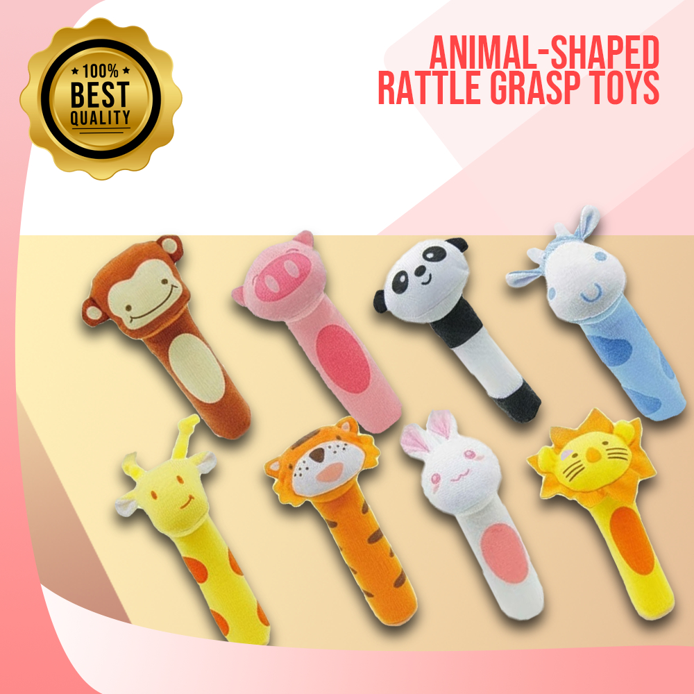 Animal-Shaped Rattle Grasp Toys for Baby Toddler Ant-Stress & Jump BB ...