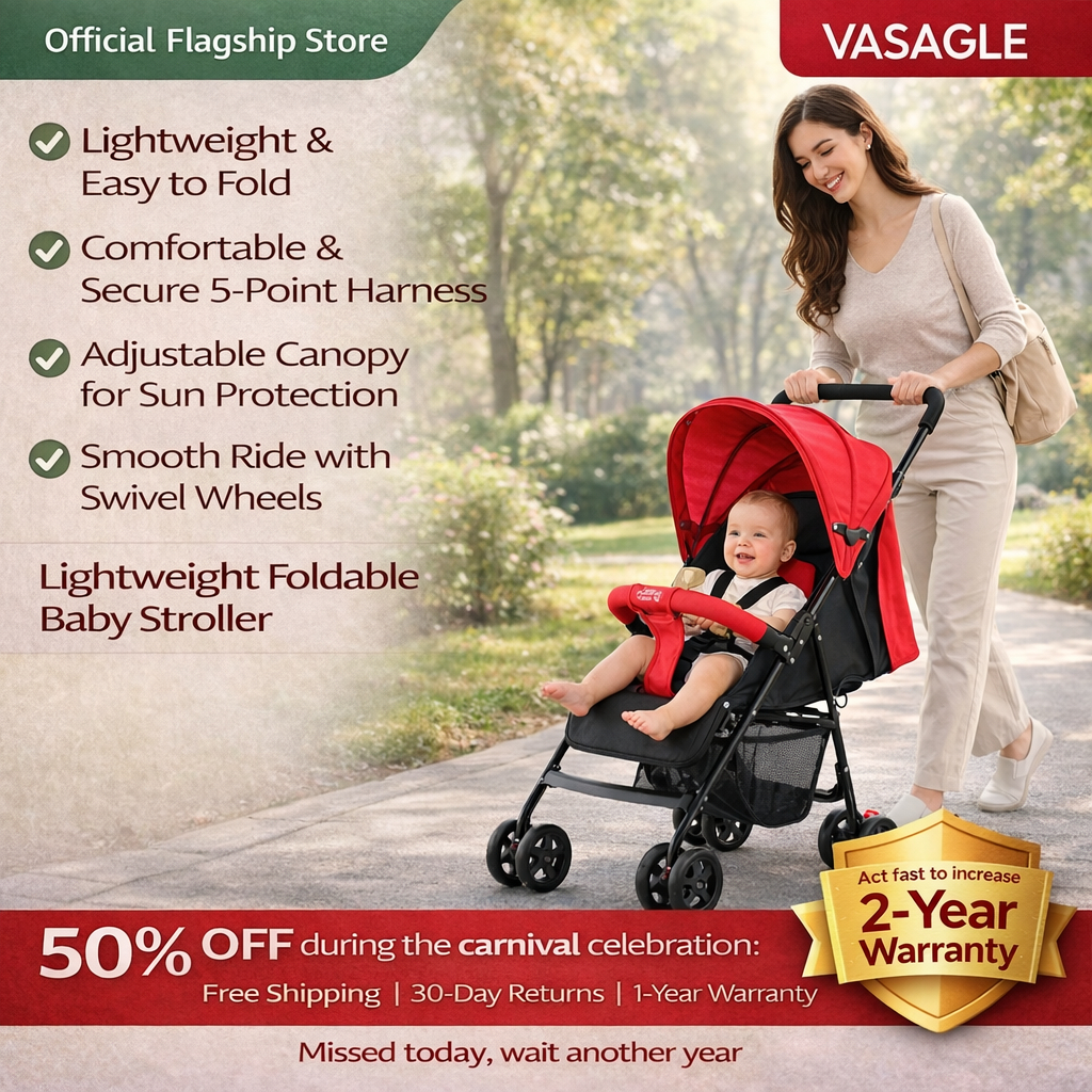 Lightweight Baby Stroller Foldable Stroller for Toddler Stable Soft ...